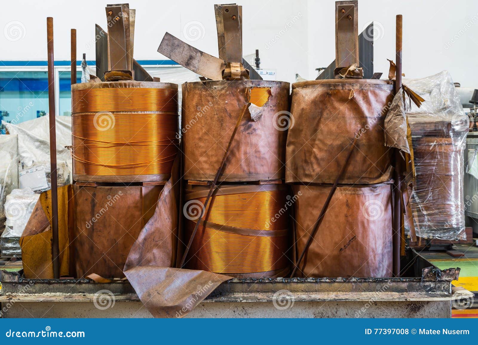 Damage Three Phase Transformer Stock Photo - Image of high, breakdown ...
