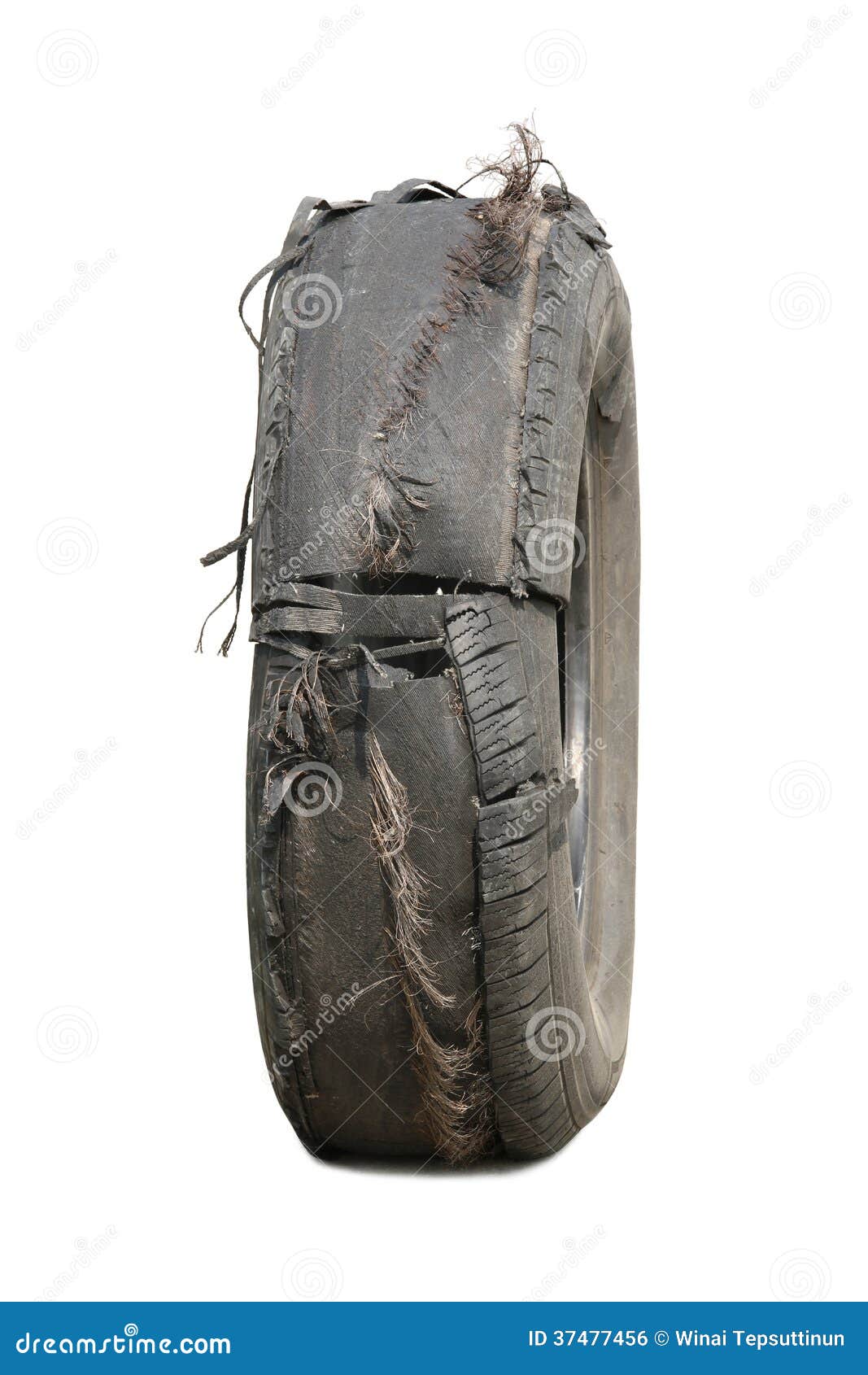 Damage tire stock photo. Image of damage, tyre, rubber - 37477456