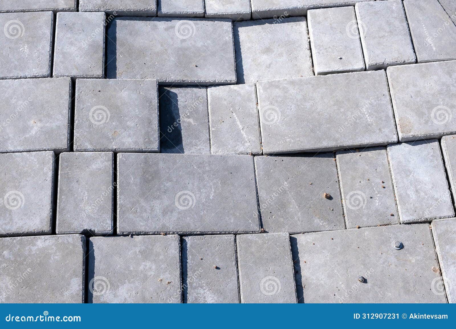 Damage to paving slabs stock image. Image of cobbled - 312907231