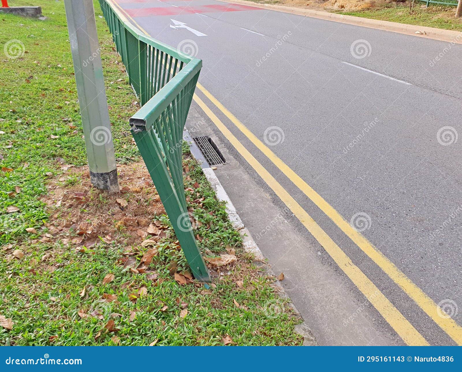 Damage Twisted Metal Railings Stock Image - Image of climate, damaged ...