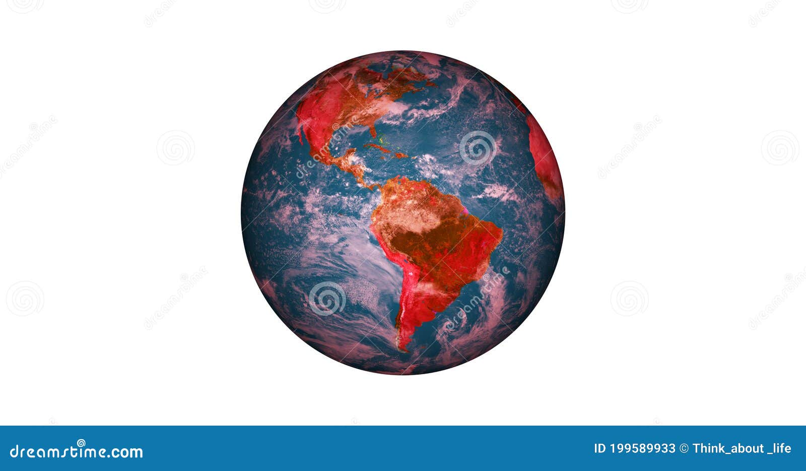 Damage World Isolate on White Background. Virous Attack All Over the ...