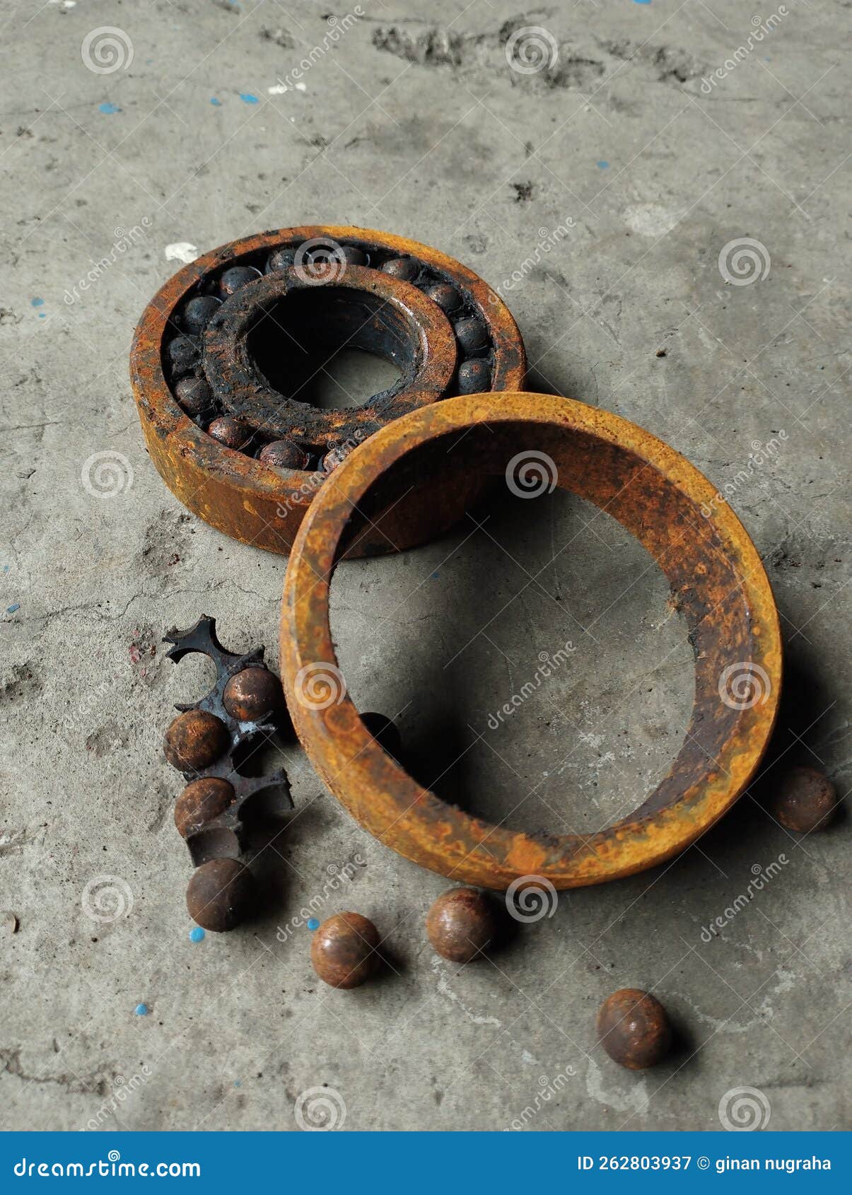 Damaged bearings stock image. Image of caused, corrosion - 262803937