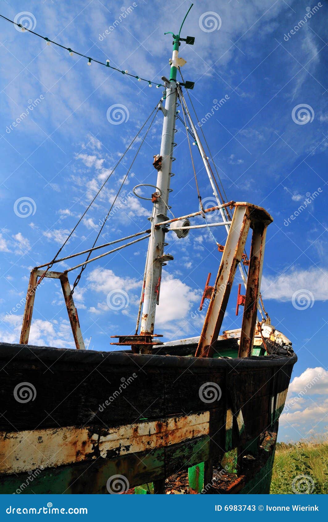 Damaged boat stock image. Image of rusty, sunny, metal - 6983743