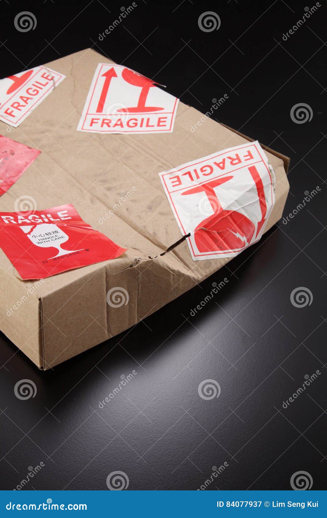 Damaged box stock image. Image of transportation, object - 84077937