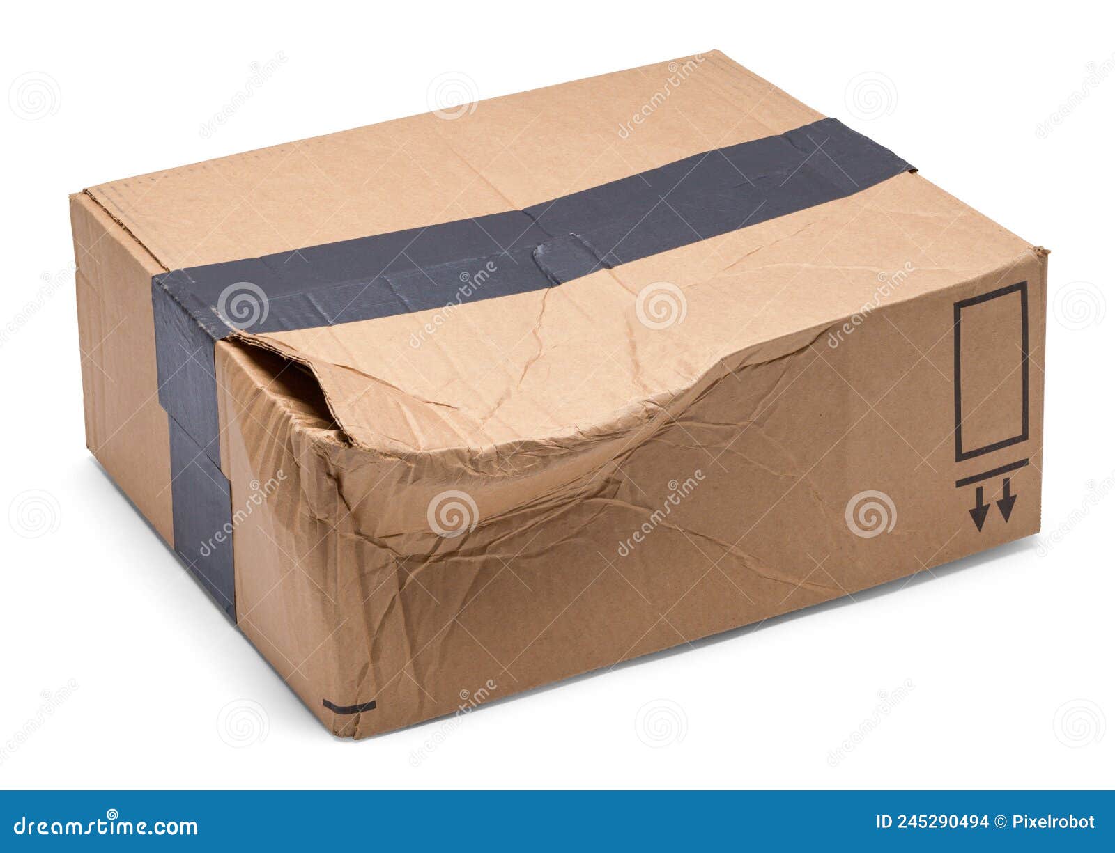 Damaged Box stock photo. Image of package, damaged, space - 245290494