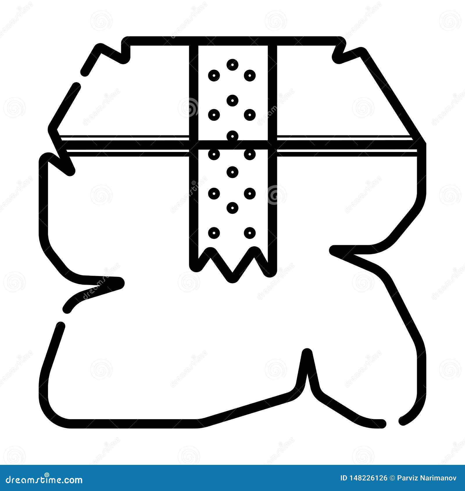 Damaged box icon stock illustration. Illustration of pictogram - 148226126