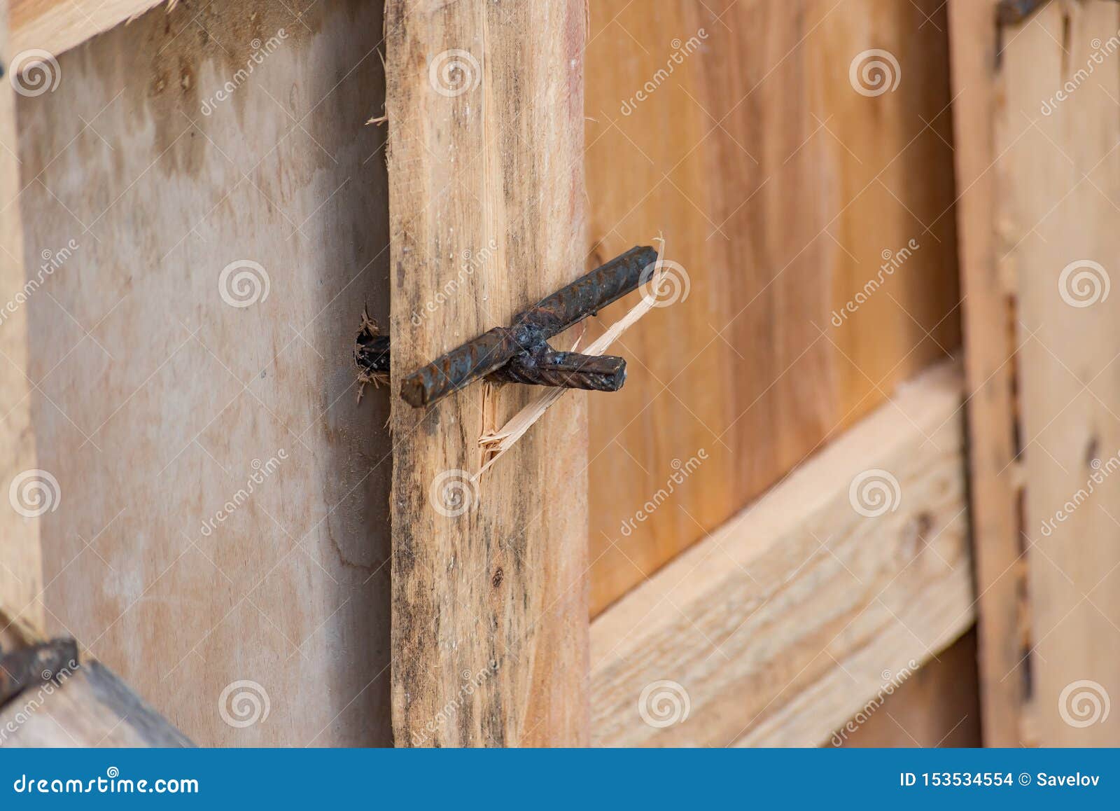 Damaged Box of Wooden Boards Stock Photo - Image of freight, wood ...