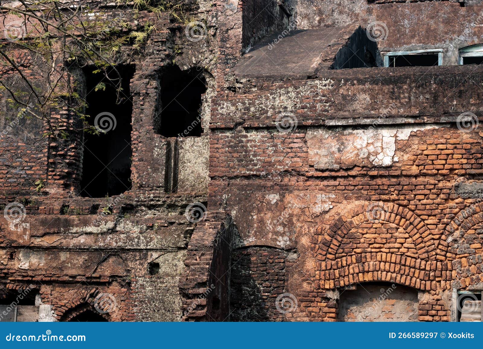 Damaged Brick Structural Ancient Building Stock Image - Image of ...