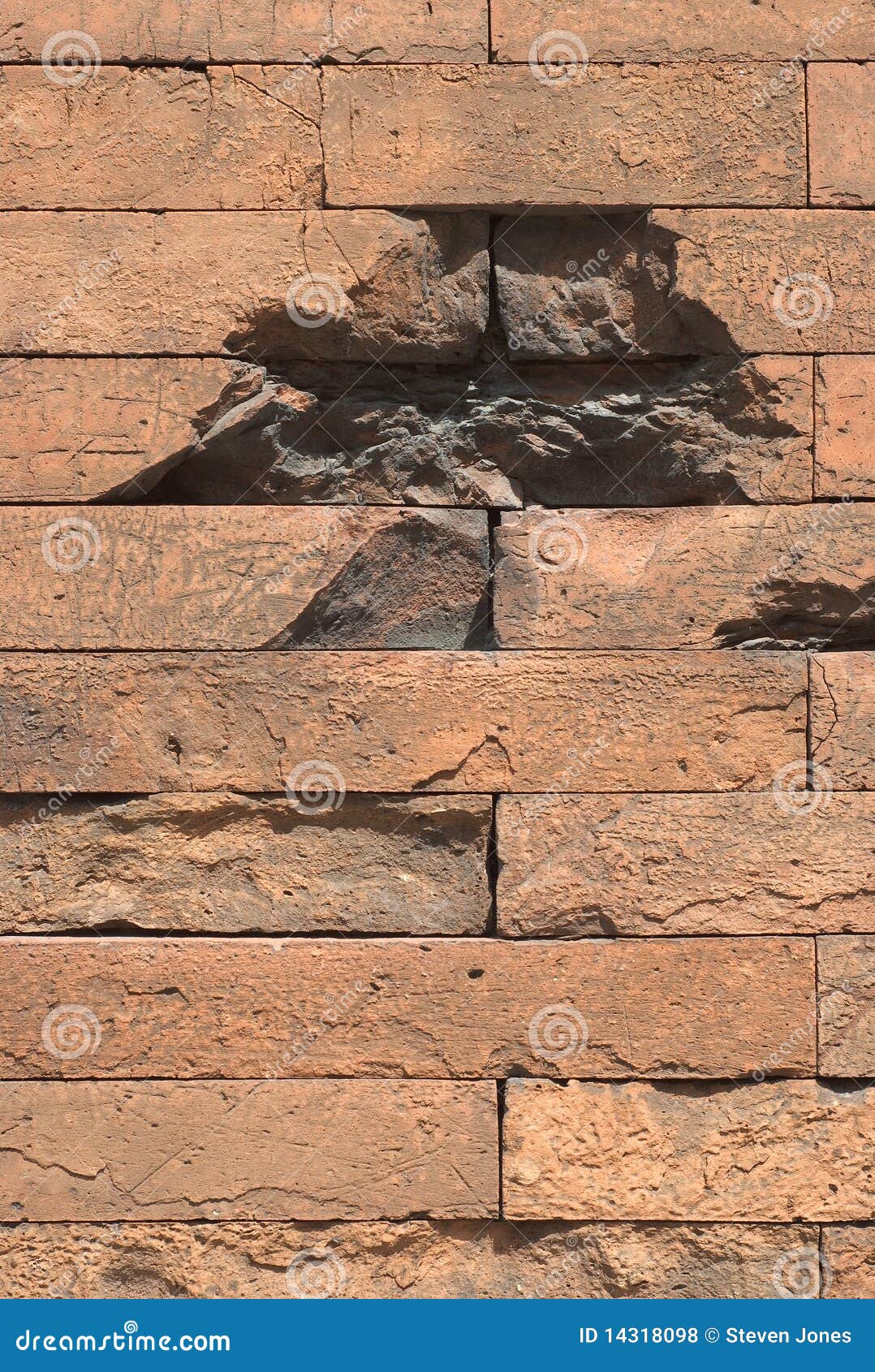 Old Damaged Brick Wall Texture. Royalty-Free Stock Photo ...