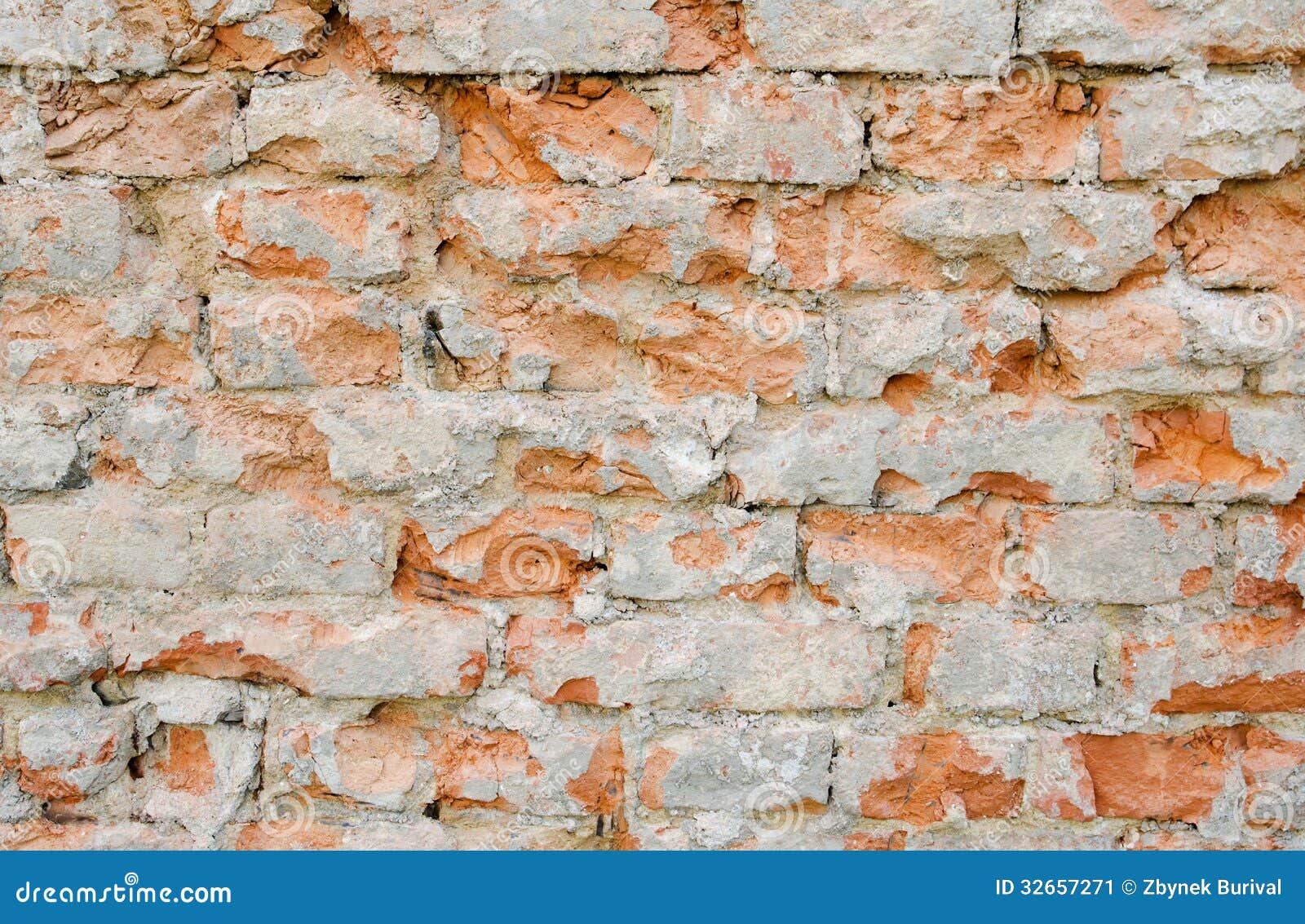 Damaged brick wall texture stock image. Image of mason - 32657271