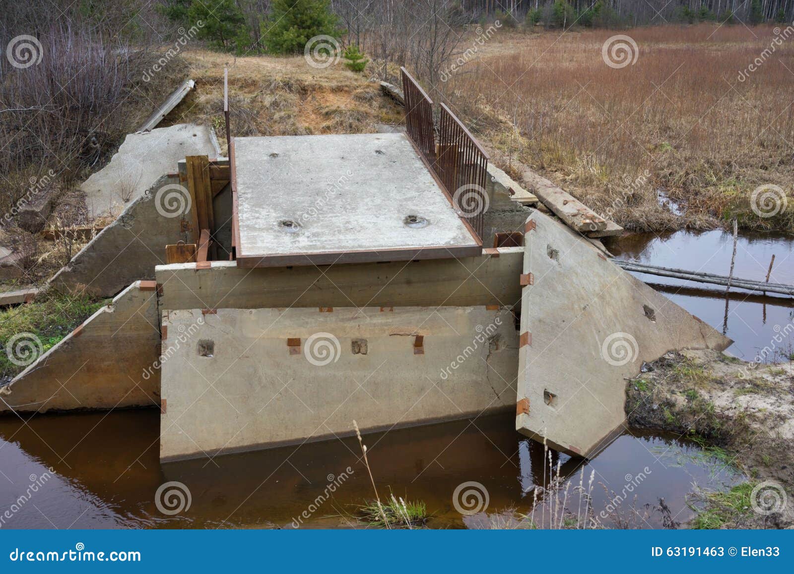 Damaged Bridge In Iceland Royalty-Free Stock Photo | CartoonDealer.com ...