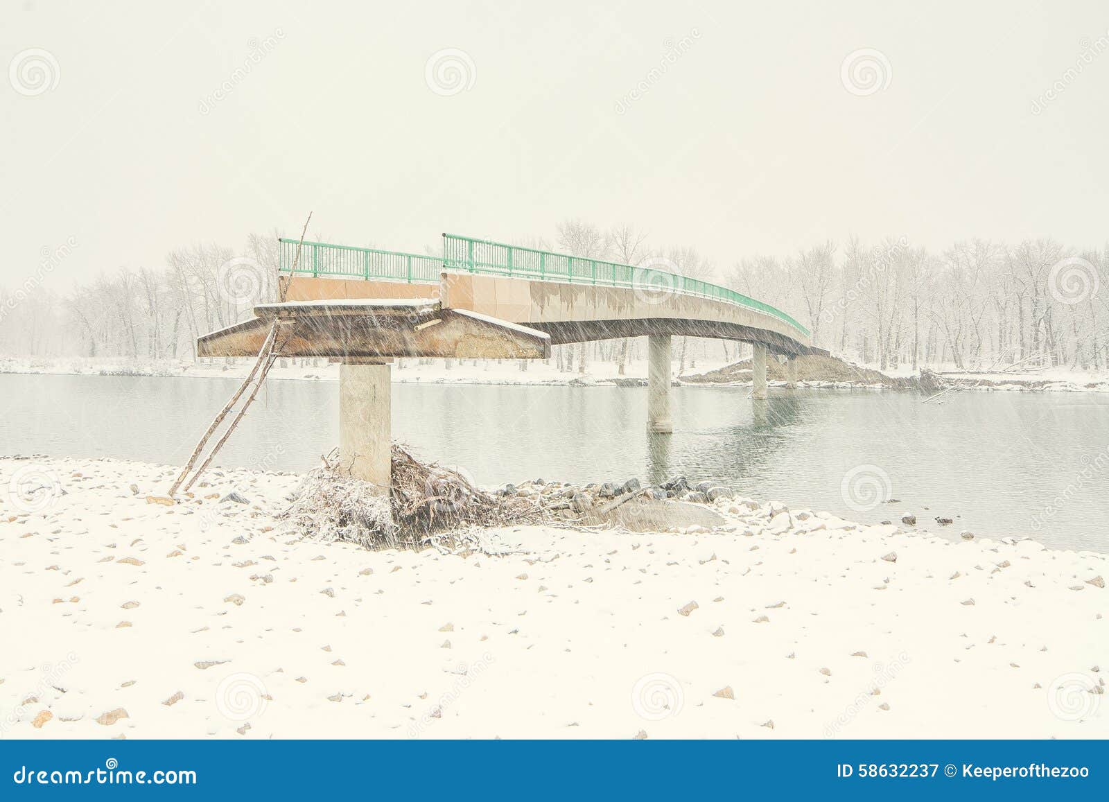 Damaged Bridge In Iceland Royalty-Free Stock Photo | CartoonDealer.com ...