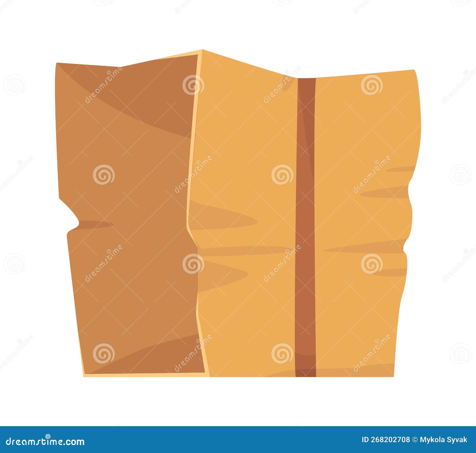 Damaged and Broken Cardboard Box Flat Icon Paper Packaging for Parcel ...