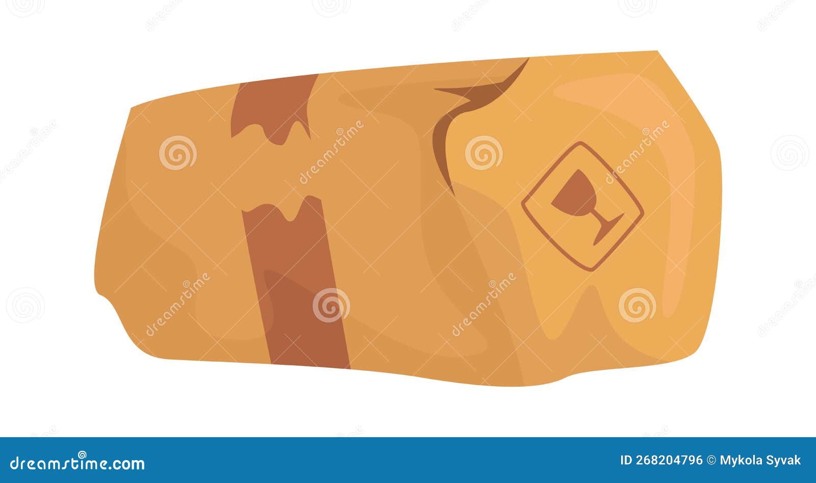 Damaged and Broken Cardboard Box Flat Icon Paper Packaging for Parcel ...
