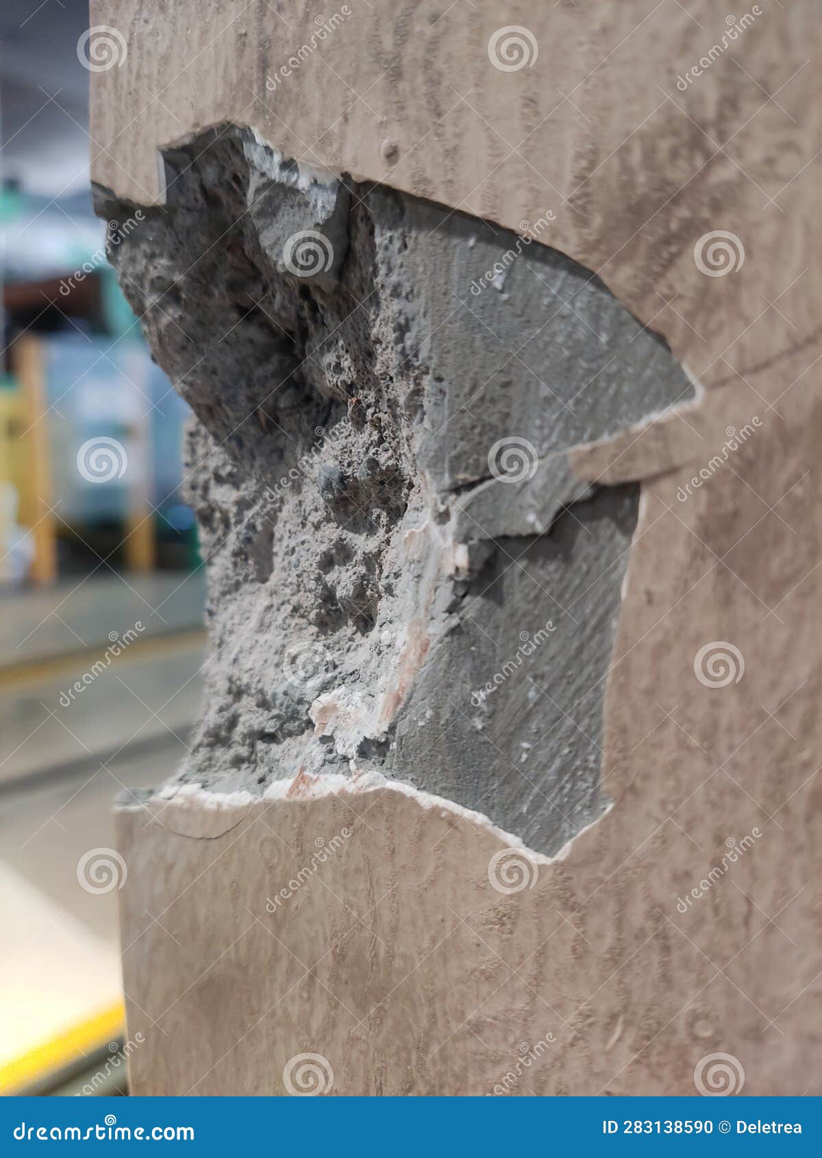 Broken Corner Of Moldy Wood Bench Or Chair In The Public Park Royalty ...