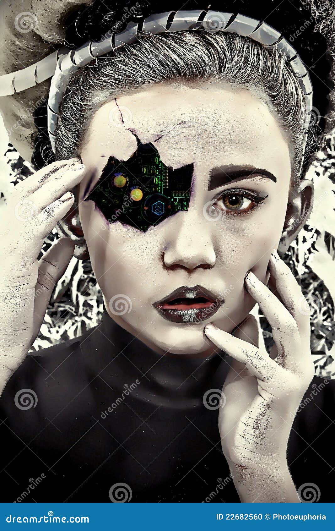 Damaged Broken Cyborg Robotic Child Royalty-Free Stock Image ...