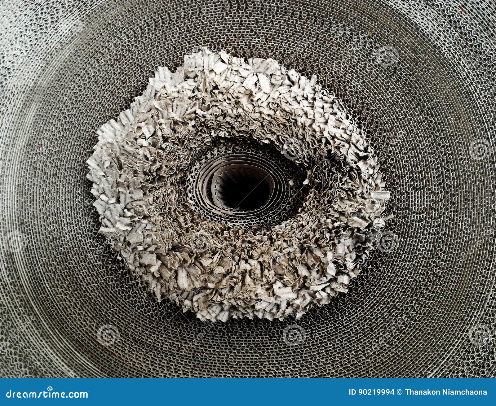 Damaged brown paper roll stock photo. Image of roll, space - 90219994