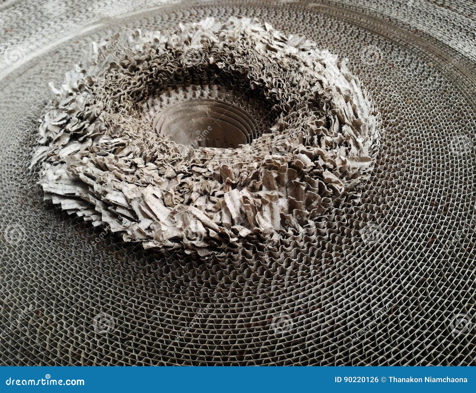 Damaged brown paper roll stock photo. Image of recycle - 90220126