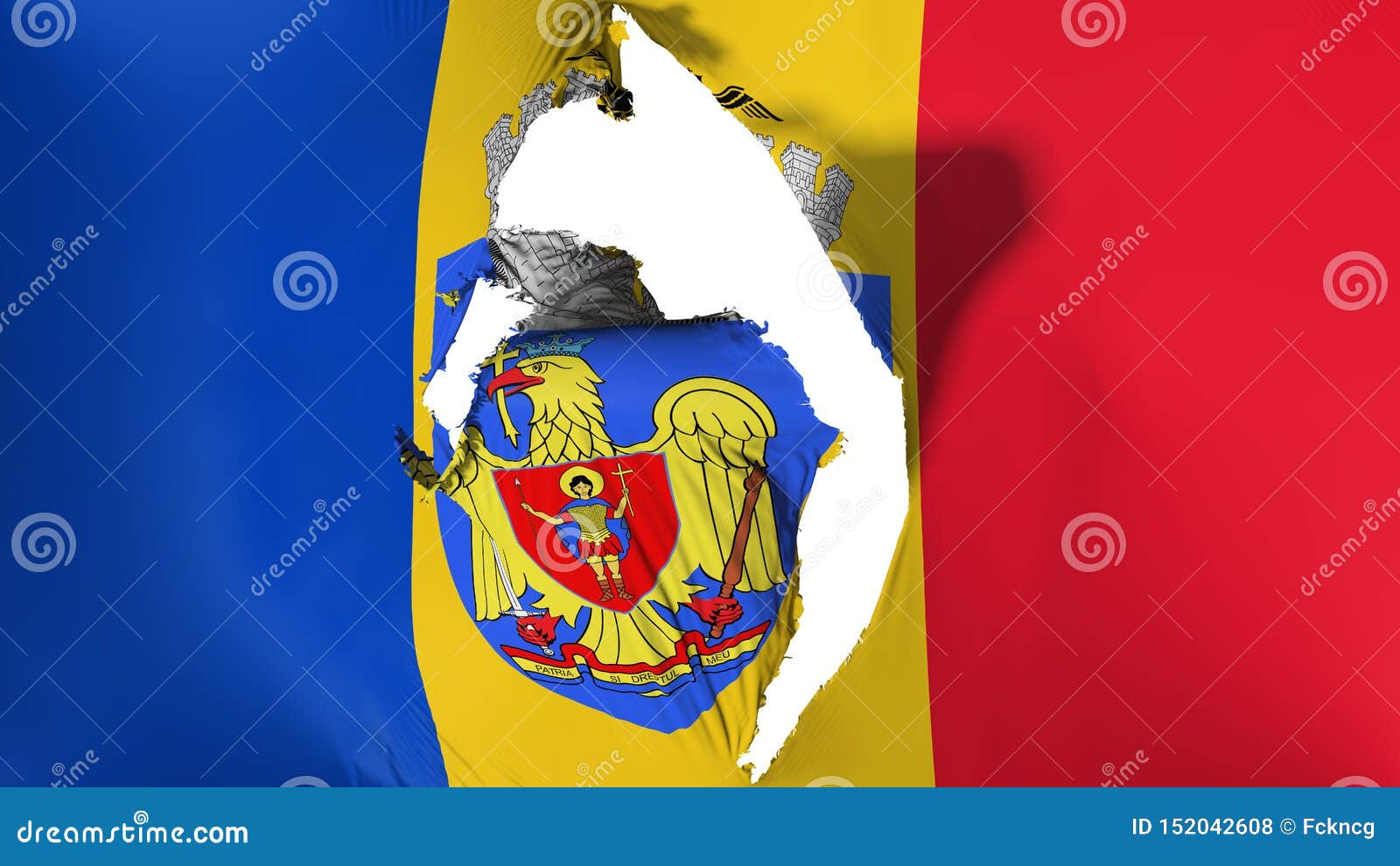 Damaged Bucharest flag stock illustration. Illustration of rough ...