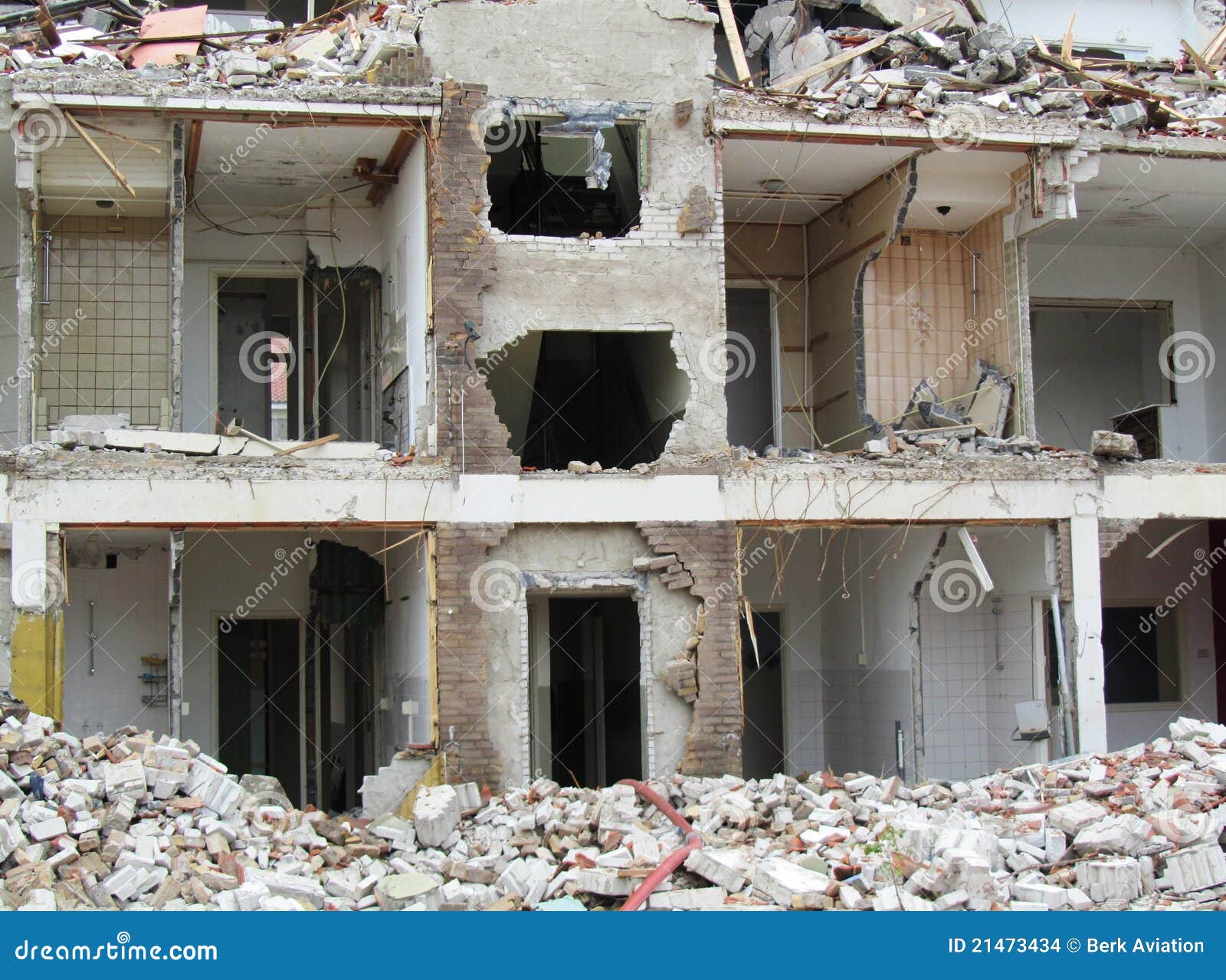 Damaged building stock photo. Image of stone, demolishing - 21473434