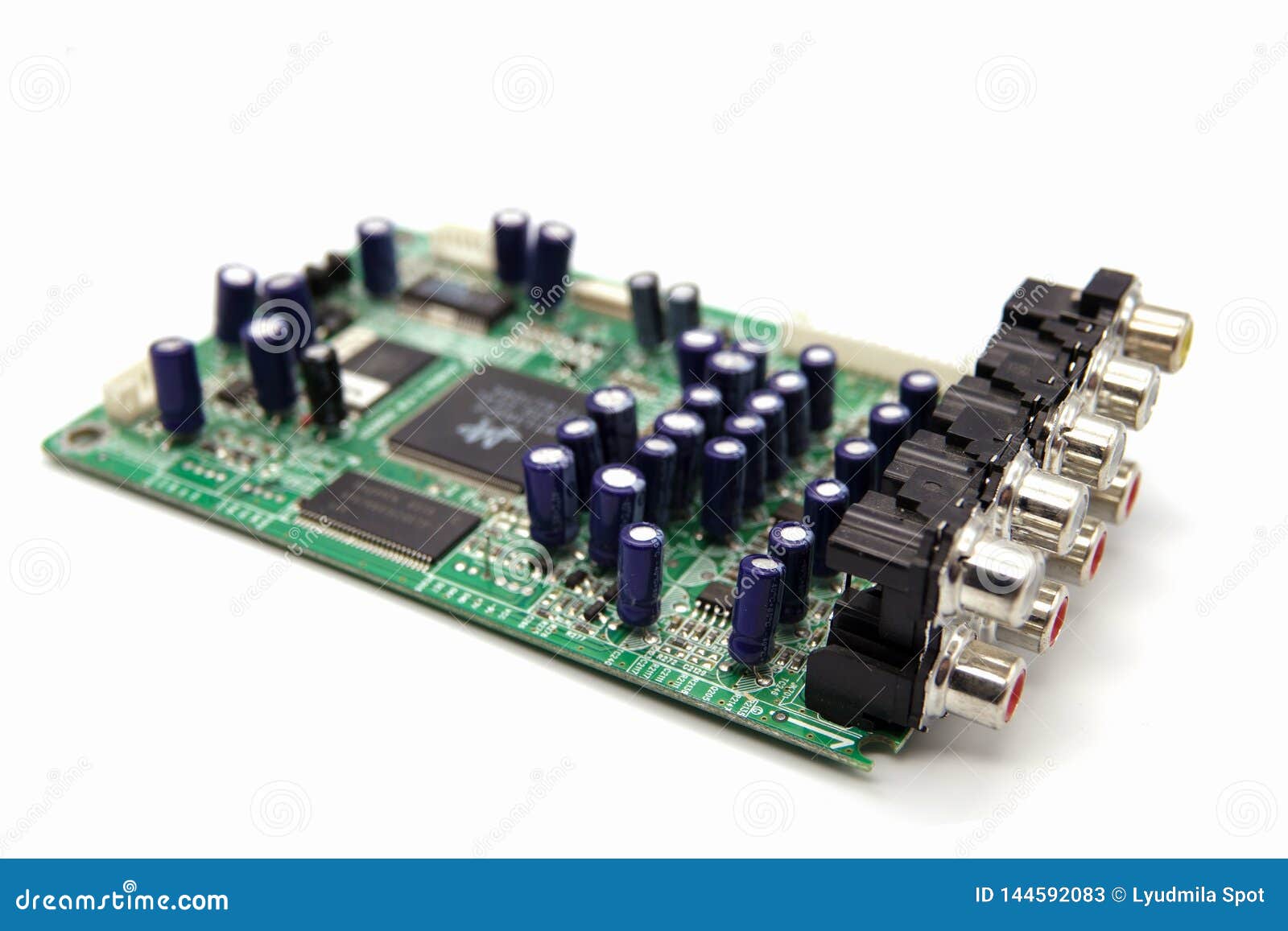 Damaged Burned Destroyed Computer Graphic Card on White Background ...