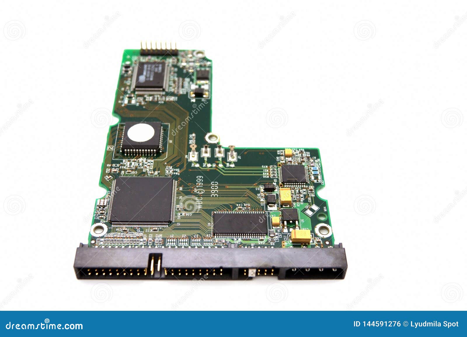 Damaged Burned Destroyed Computer Graphic Card on White Background ...