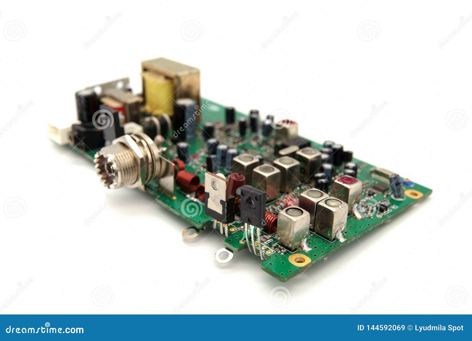 Damaged Burned Destroyed Computer Graphic Card on White Background ...