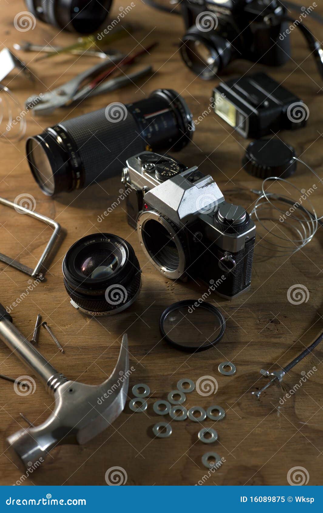 Damaged Camera stock image. Image of cameras, spring - 16089875