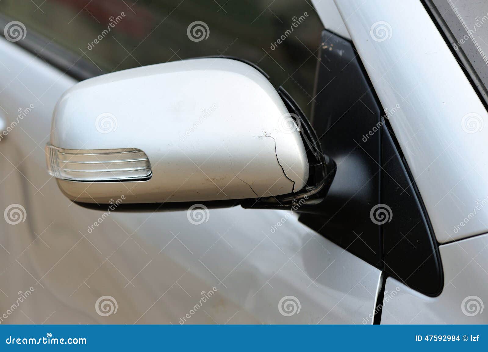 Damaged car after accident stock photo. Image of rearview - 47592984
