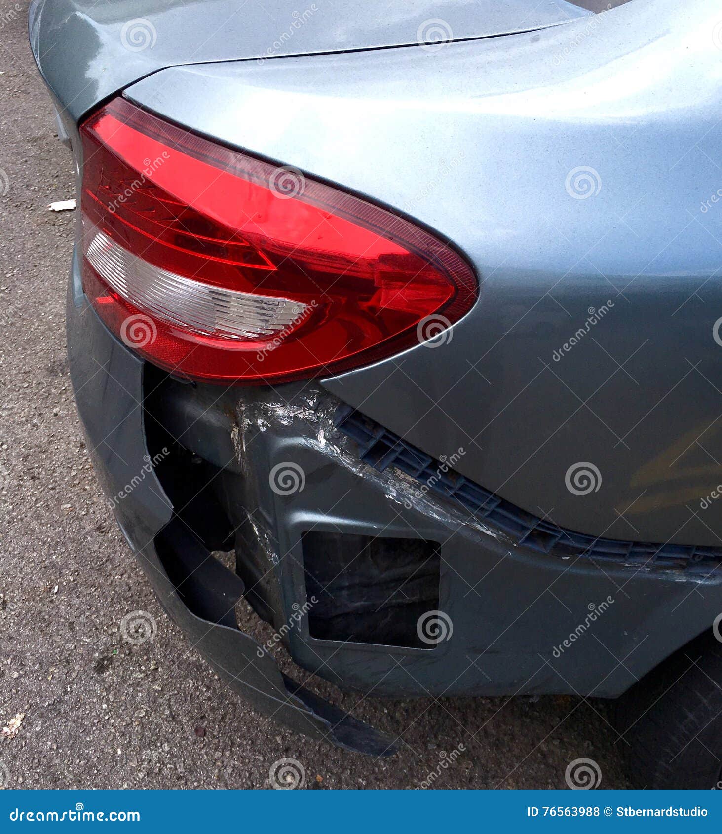 A damaged car bumper stock photo. Image of damaged, body - 76563988