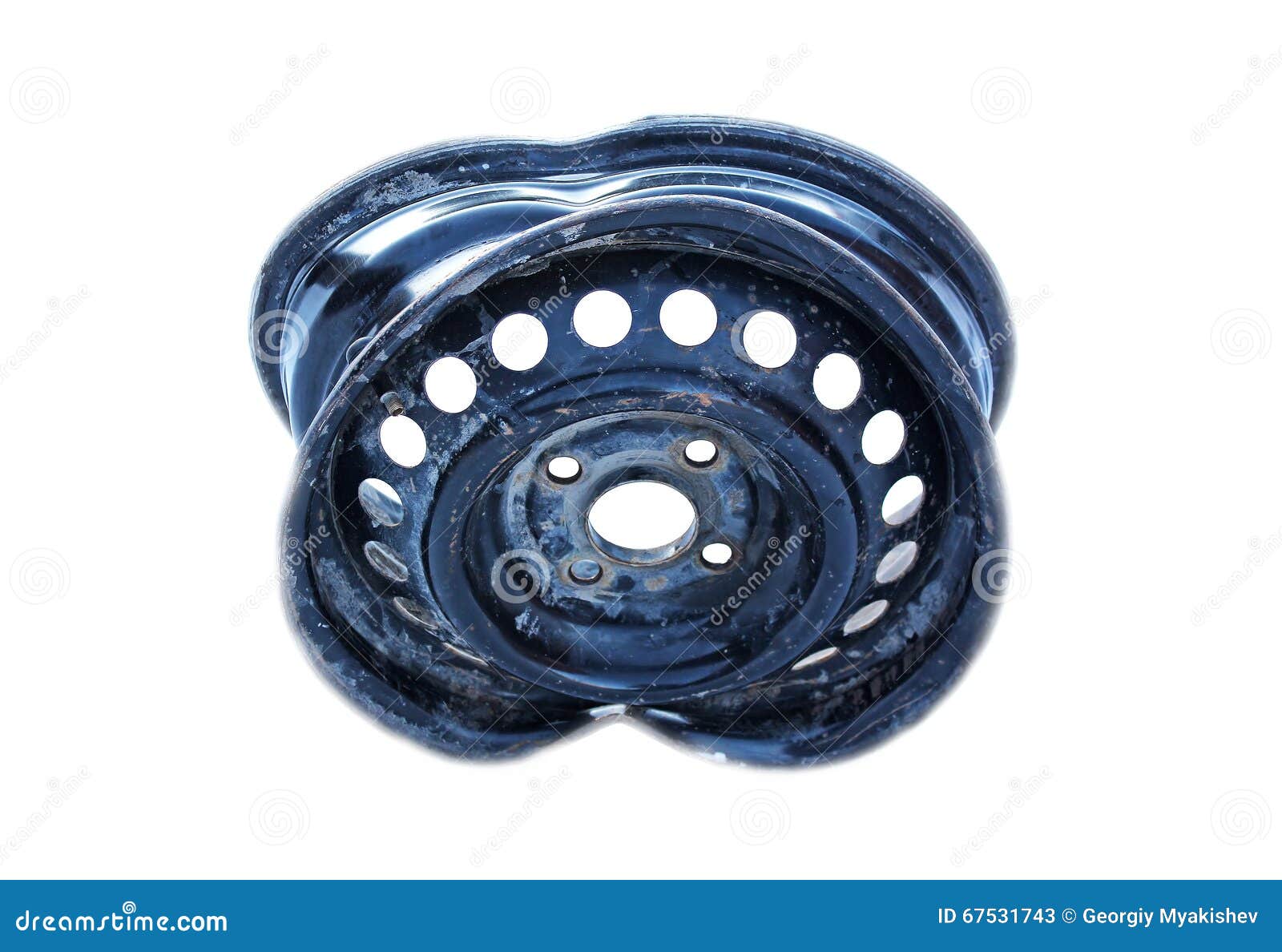 Damaged car wheel stock image. Image of steel, chassis - 67531743