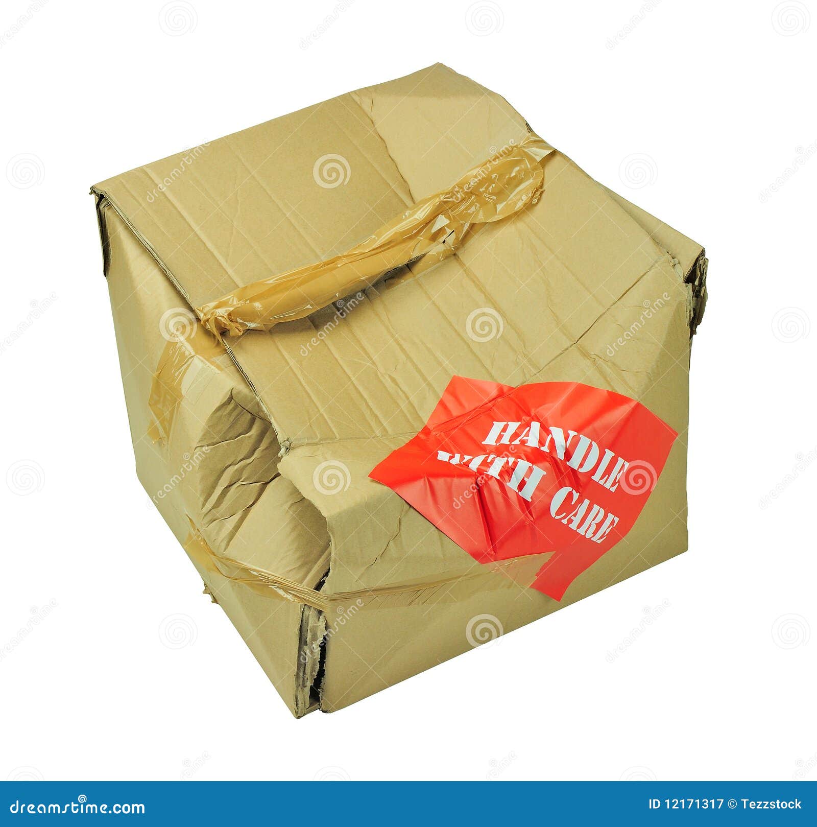 Damaged cardboard box stock image. Image of damaged, handle - 12171317