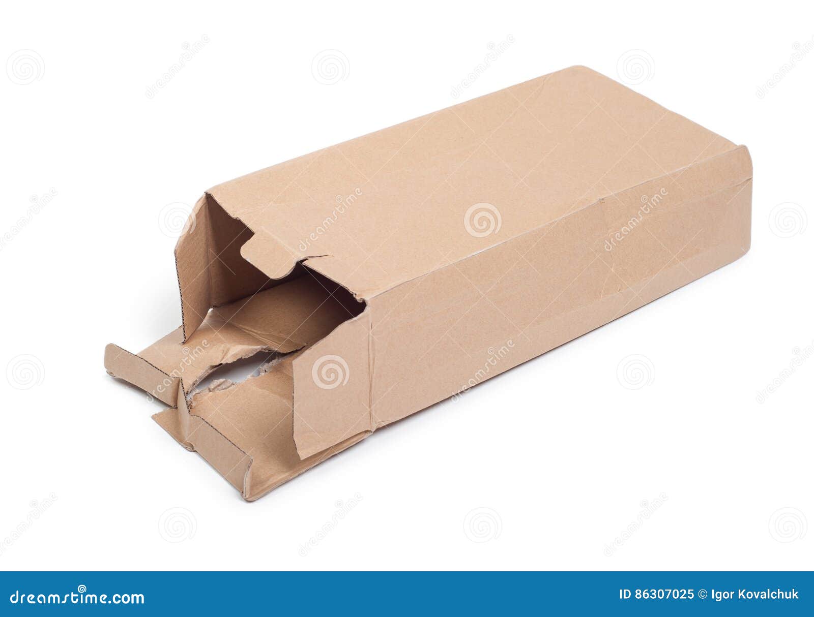 Damaged cardboard box stock image. Image of recycling - 86307025