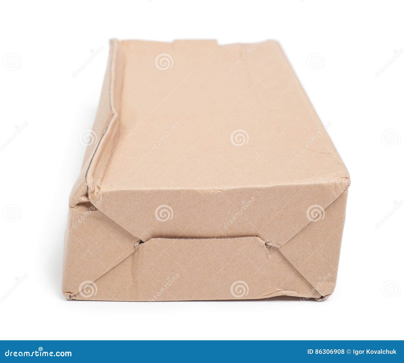 Damaged cardboard box stock photo. Image of package, object - 86306908