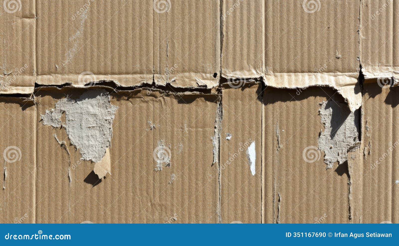 Damaged Cardboard Surface Showing Ripped Layers Stock Illustration ...