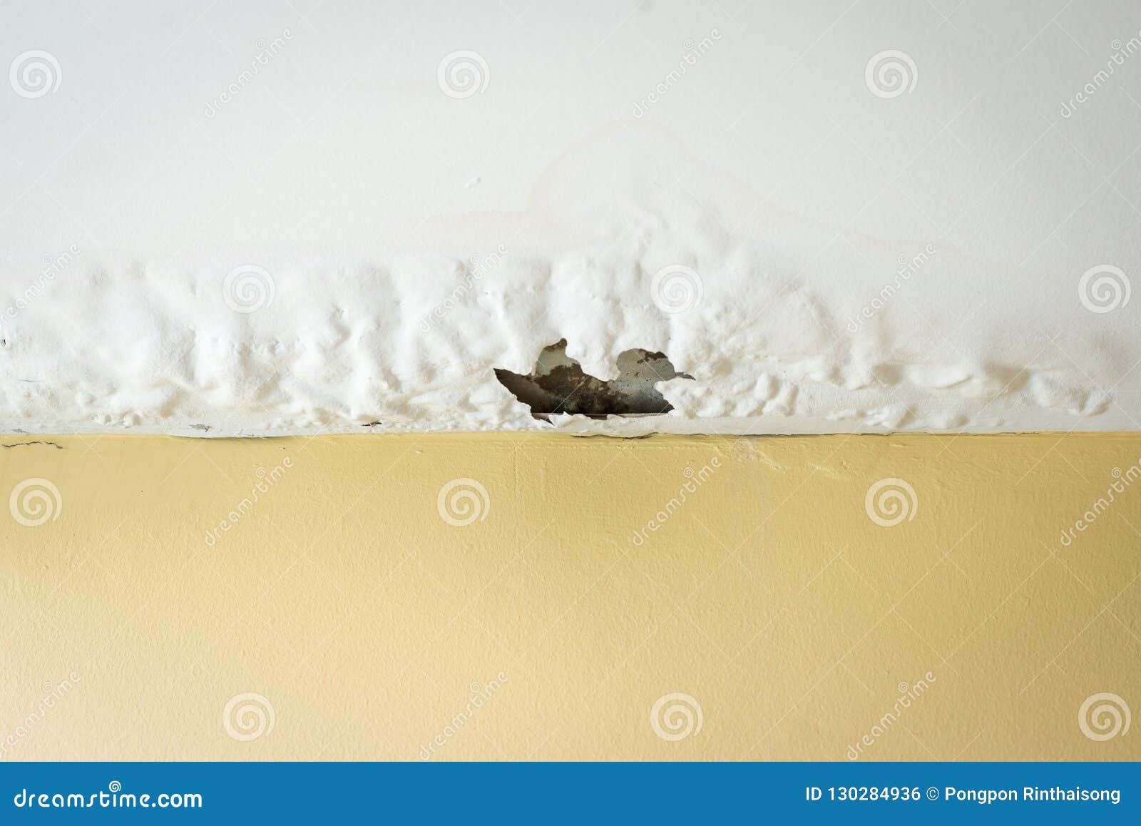 Damaged Ceiling from Water Leak Stock Photo - Image of claim, damage ...