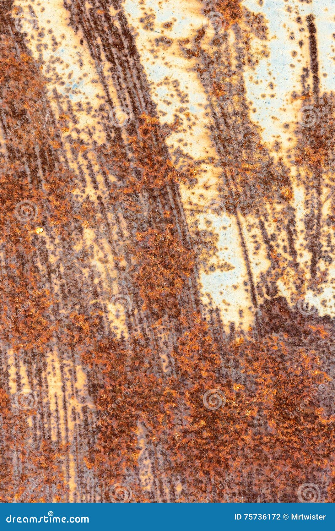 Damaged Chipped Paint on Corroded Metal Sheet Texture Background Stock ...