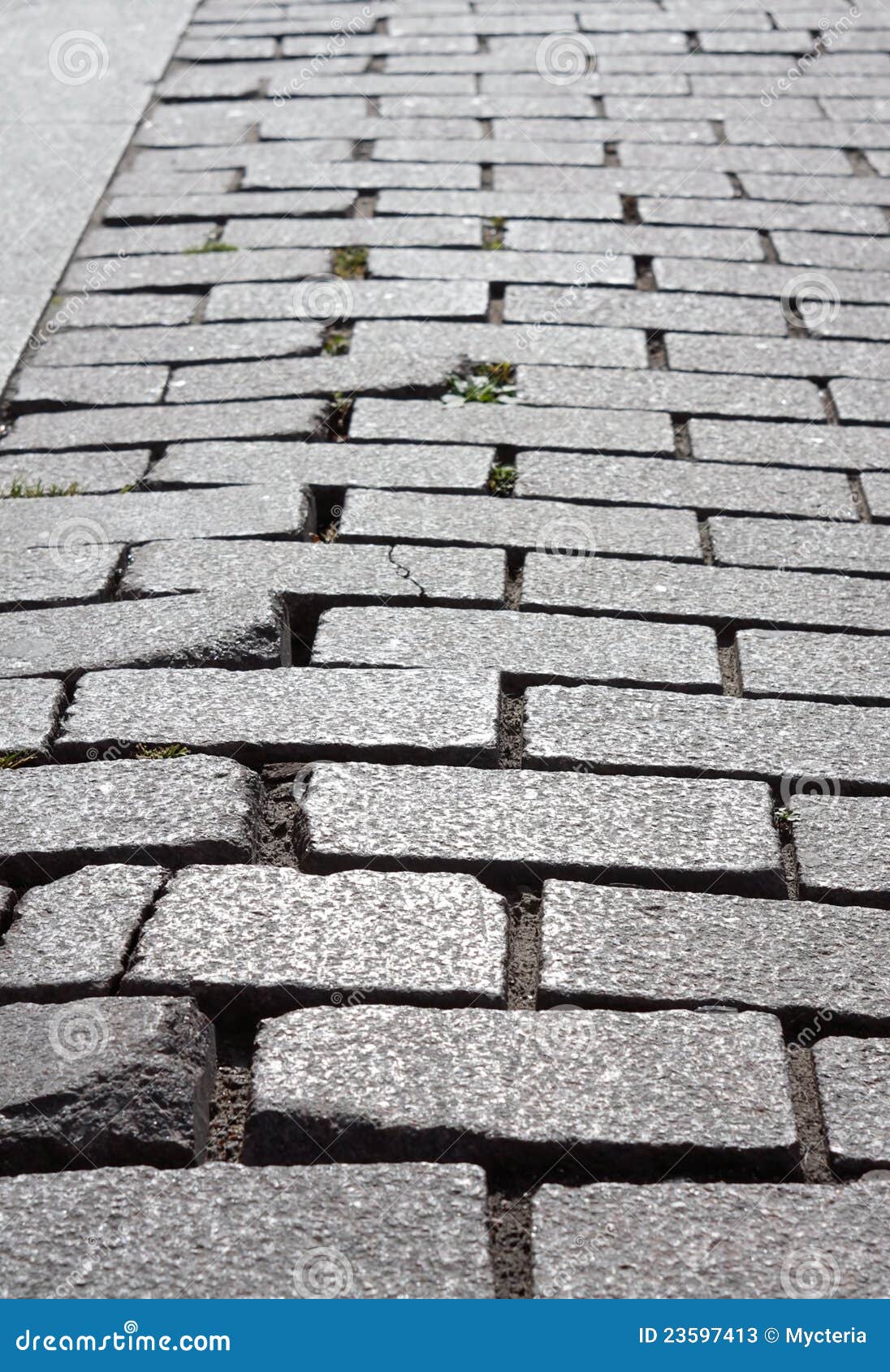 Damaged Cobblestone Pavement Stock Image - Image of construction, city ...