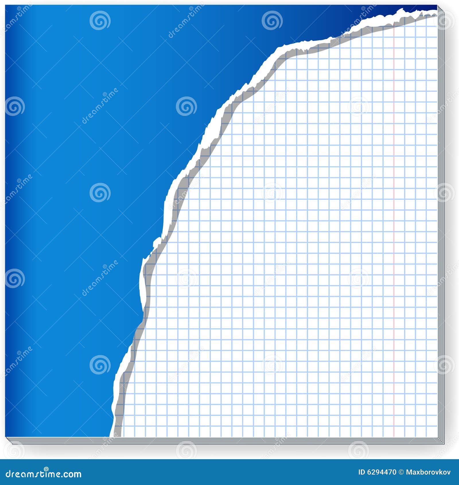 Damaged copybook. stock vector. Illustration of shape - 6294470