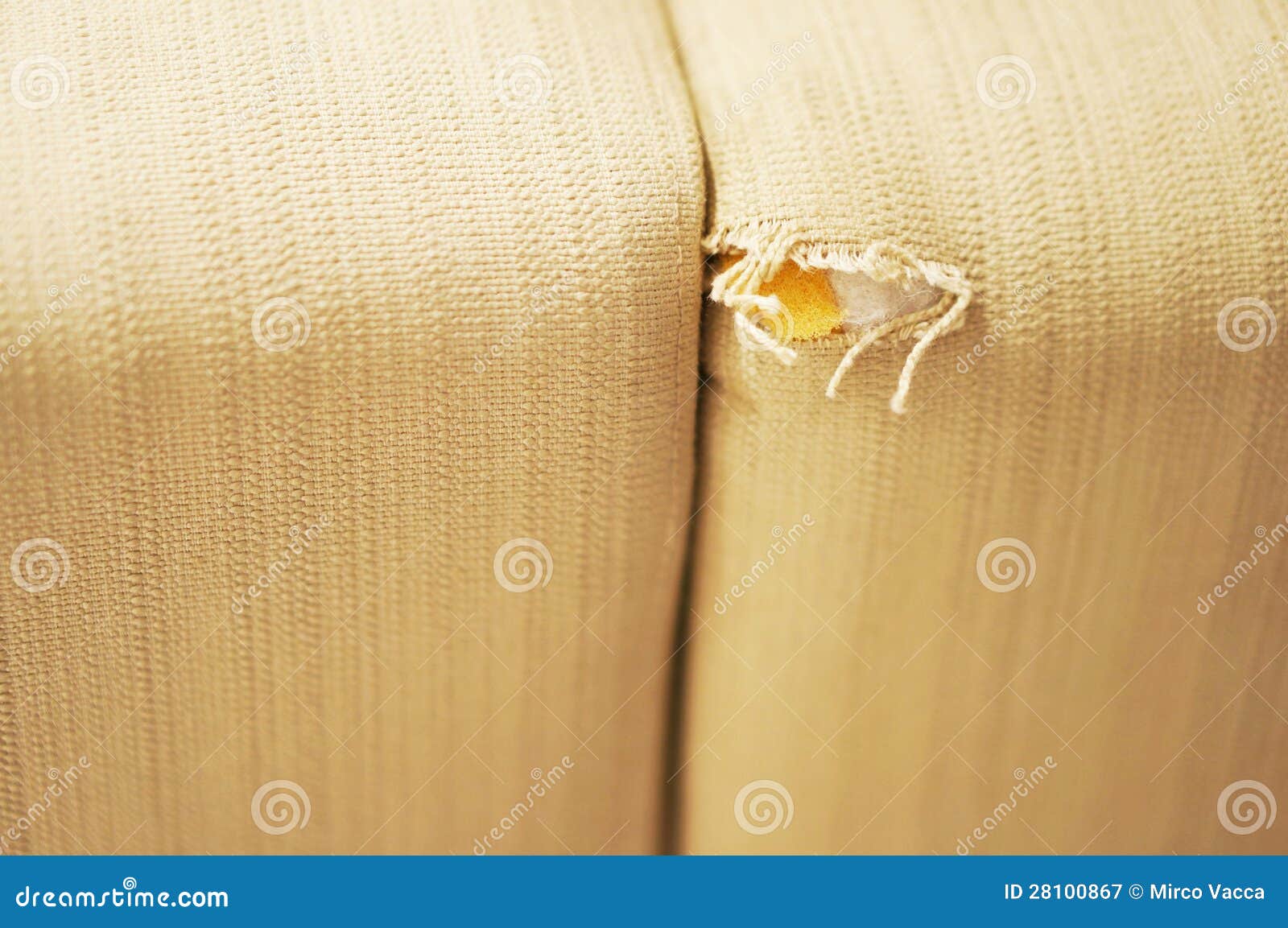 Damaged couch stock image. Image of fabric, damaged, broken - 28100867