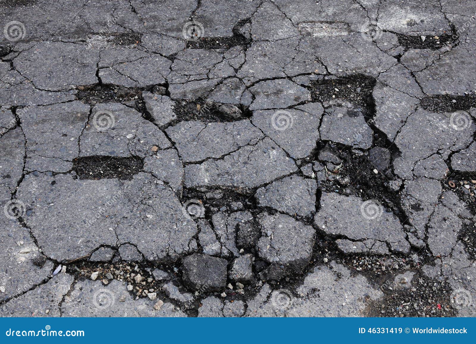 Damaged cracked asphalt stock image. Image of damaged - 46331419