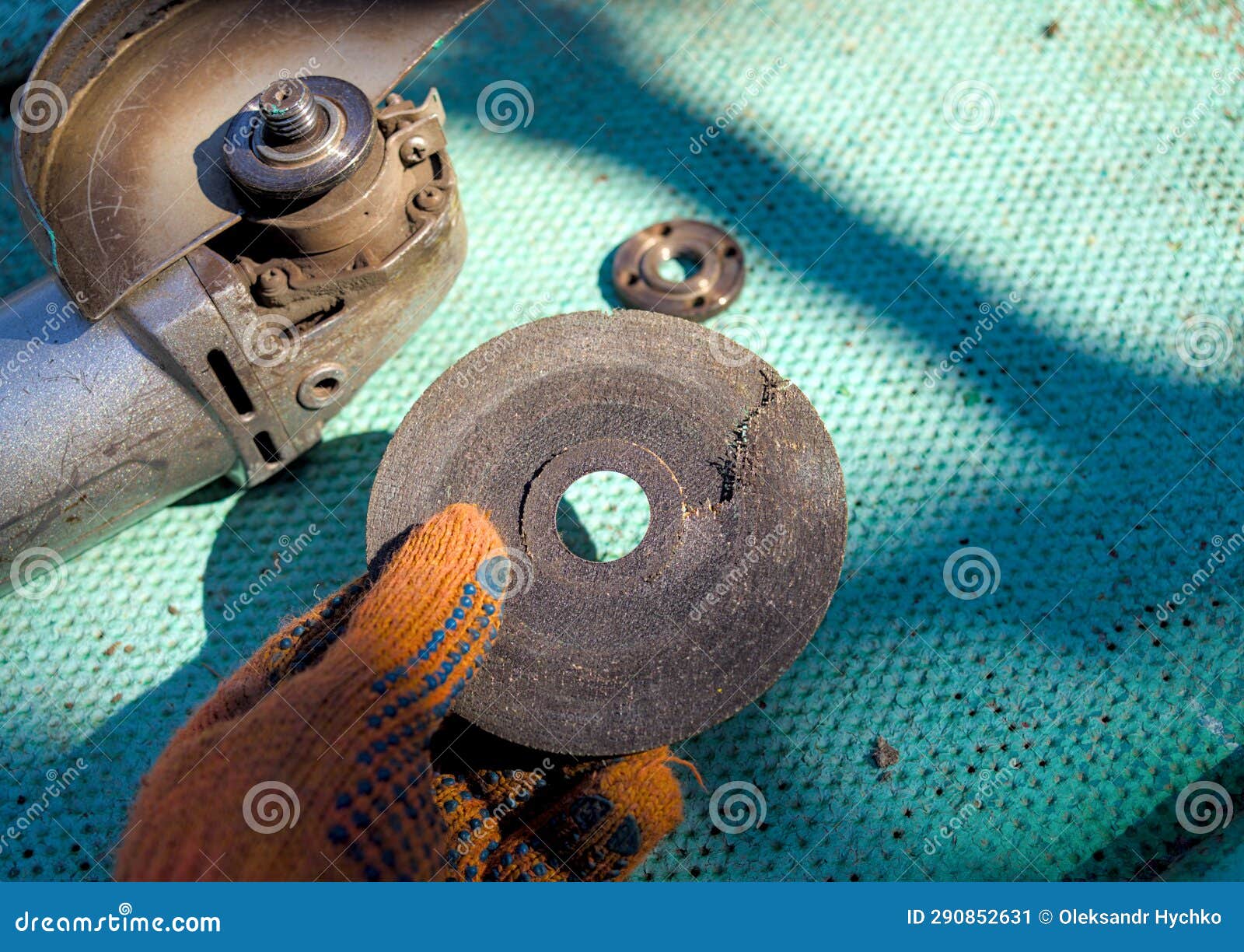 Damaged Cutting Wheel for Metal Stock Image - Image of cutting, gray ...