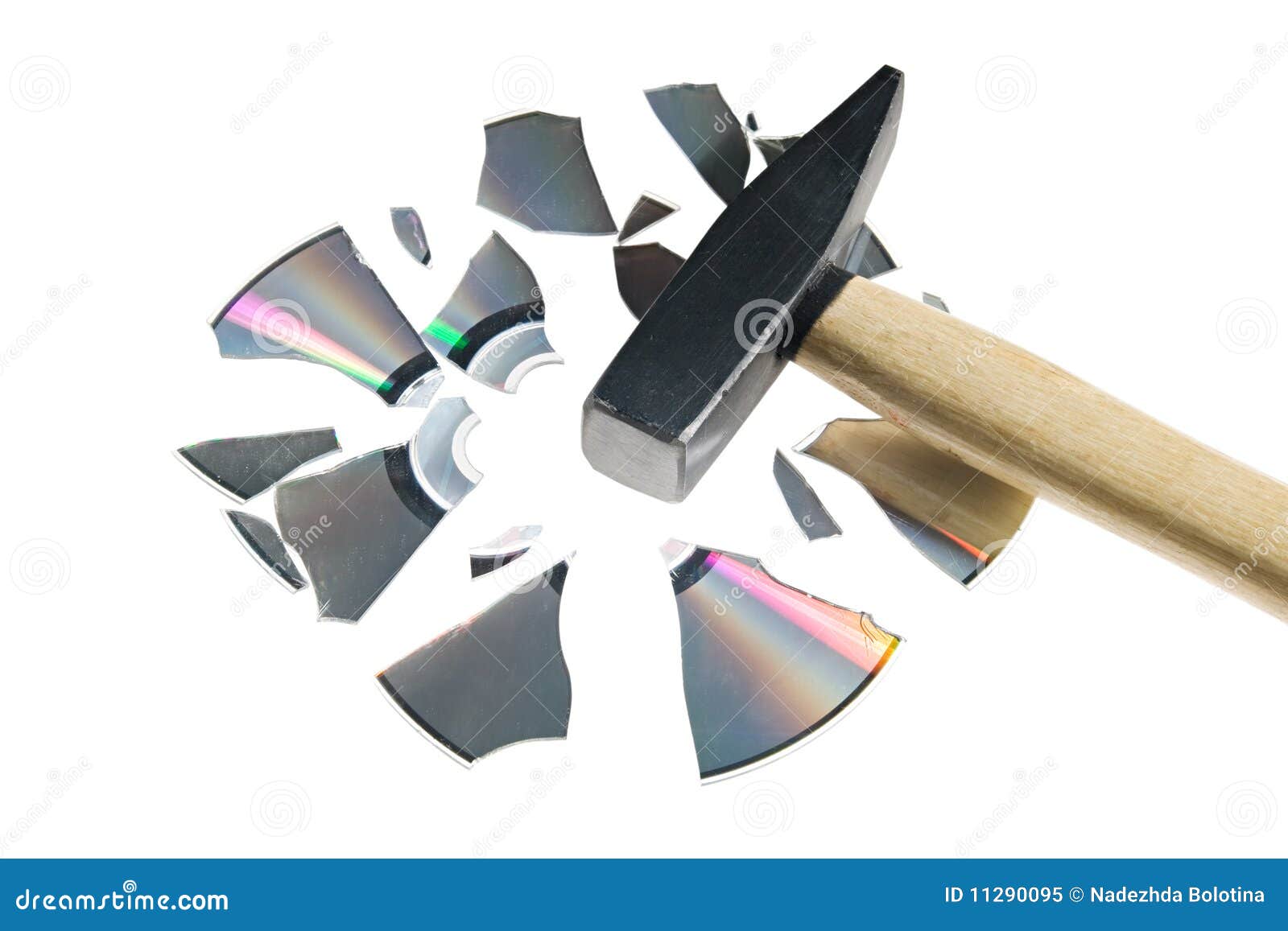 Damaged data stock image. Image of hammer, media, demolished - 11290095