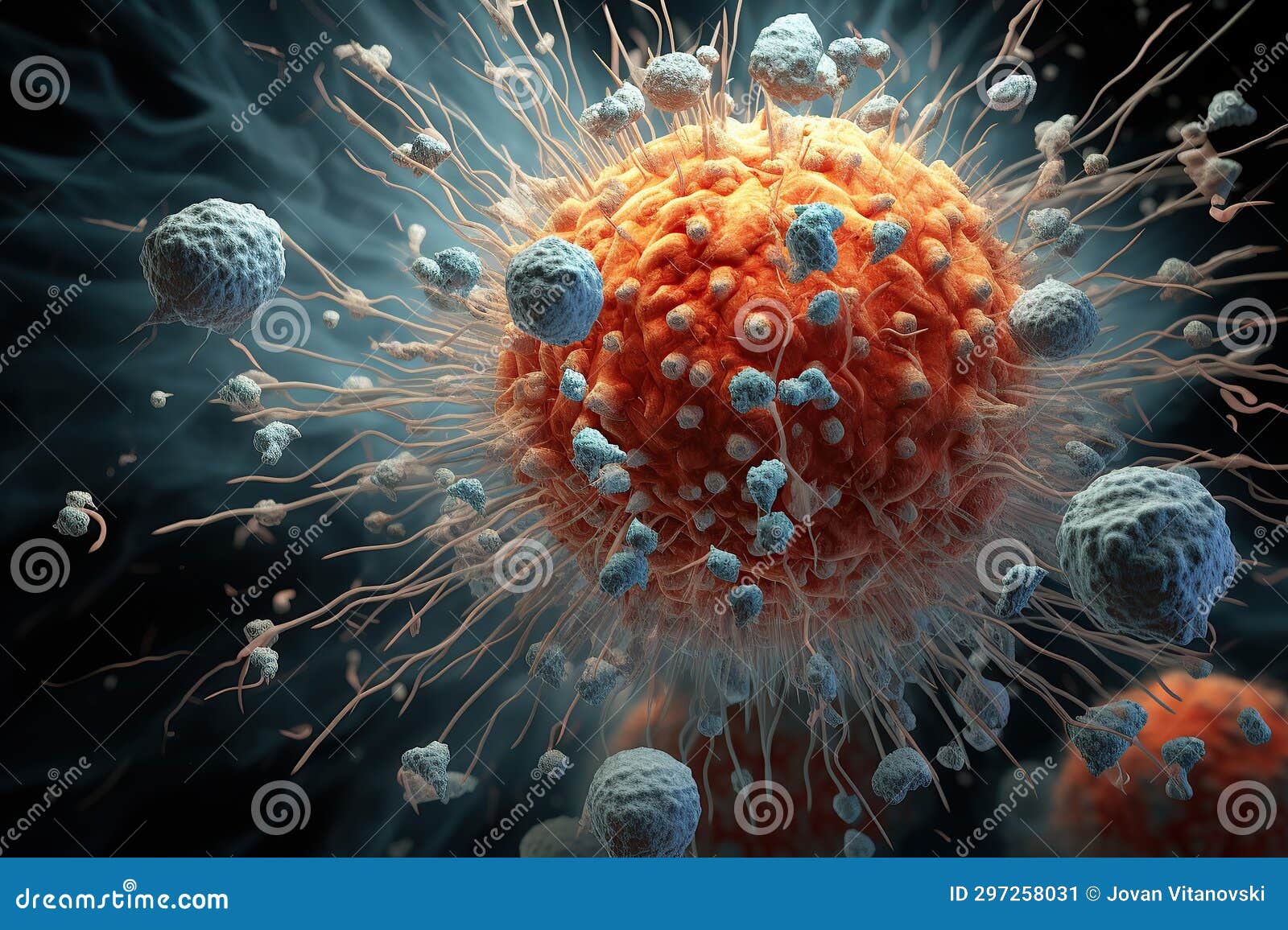 Damaged Cancer Cell Stock Image | CartoonDealer.com #297258031