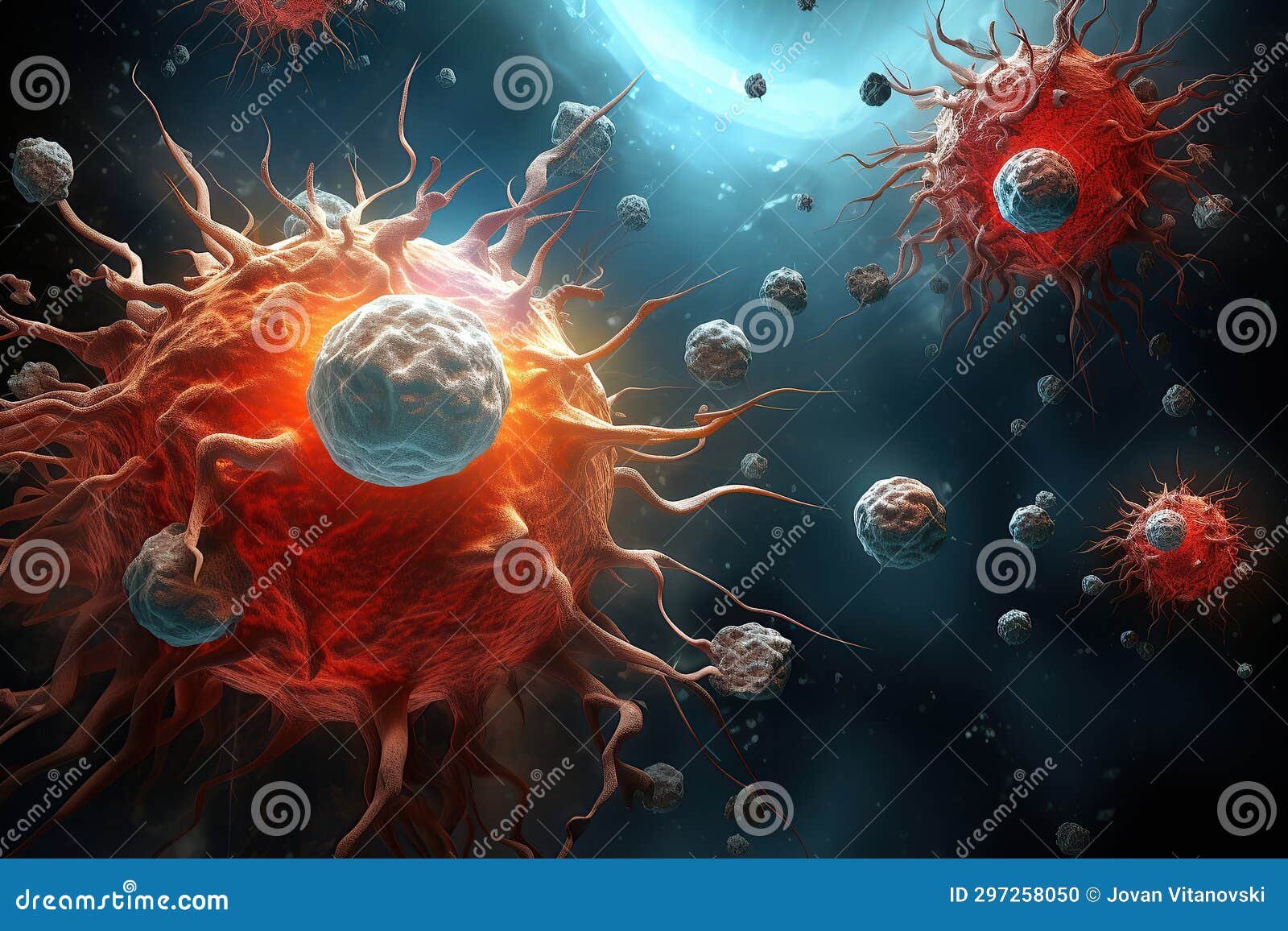 Damaged Cancer Cell Stock Image | CartoonDealer.com #297258031