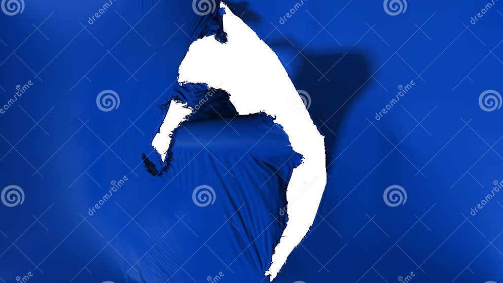 Damaged Deep Blue Color Flag Stock Illustration - Illustration of ...