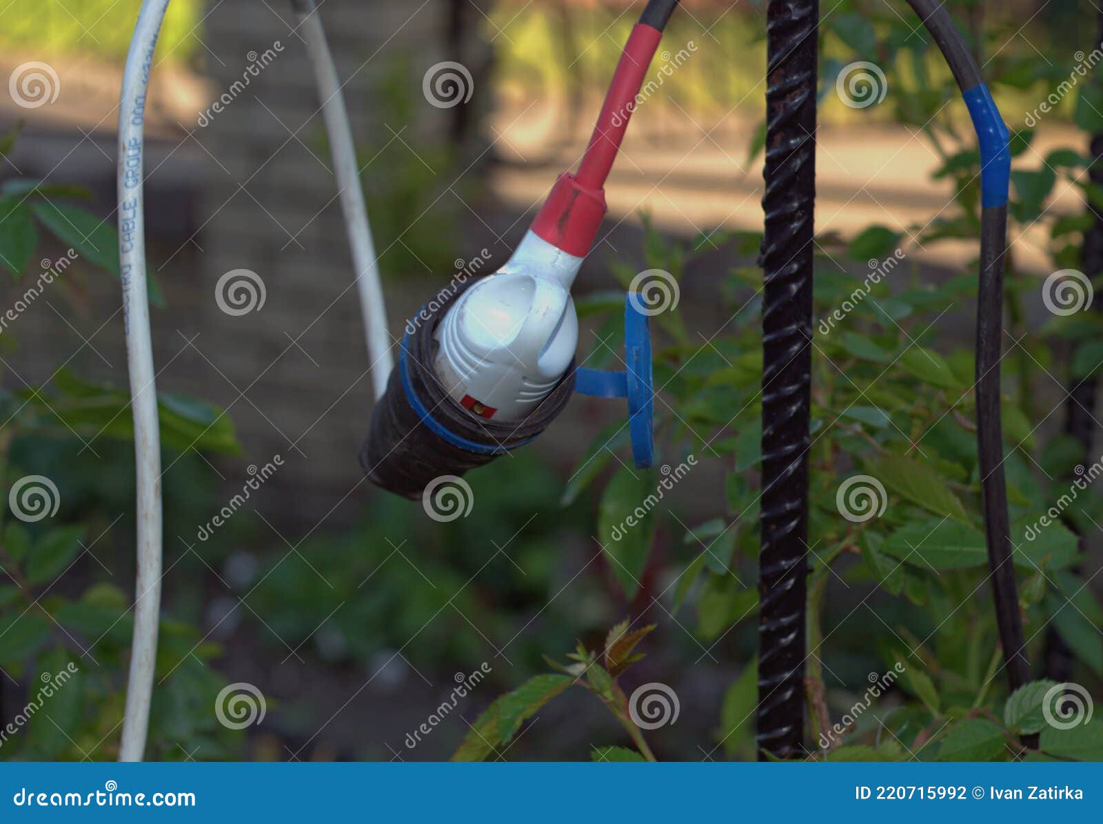 Damaged Defective Electric Cable Stock Photo - Image of cable ...