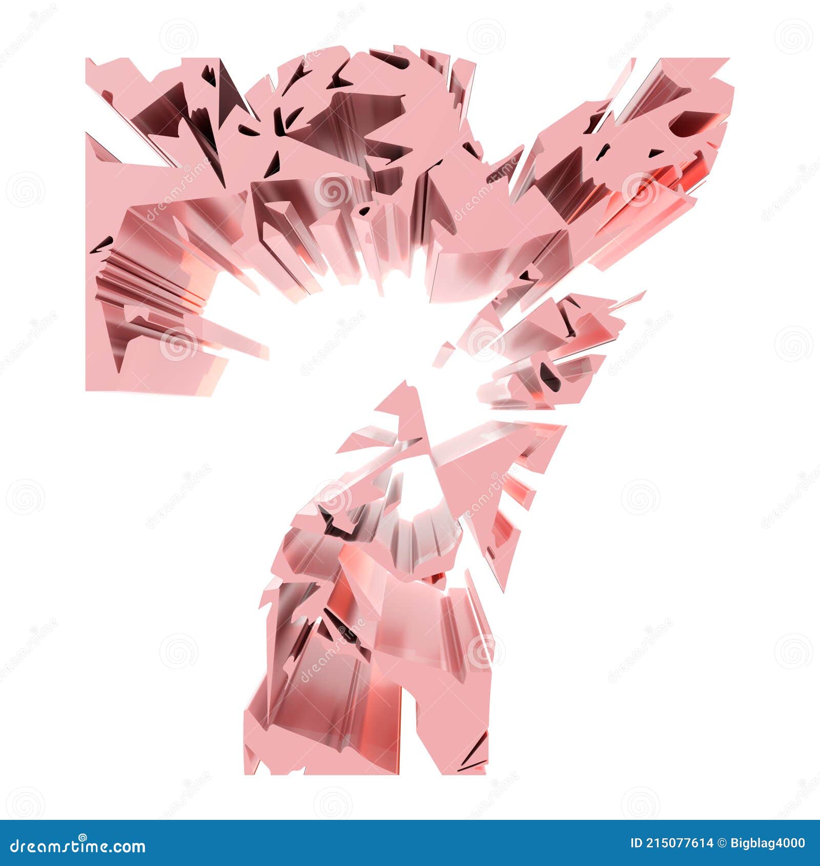 Damaged and Deformed Number.3D Rendered Illustration. Stock ...