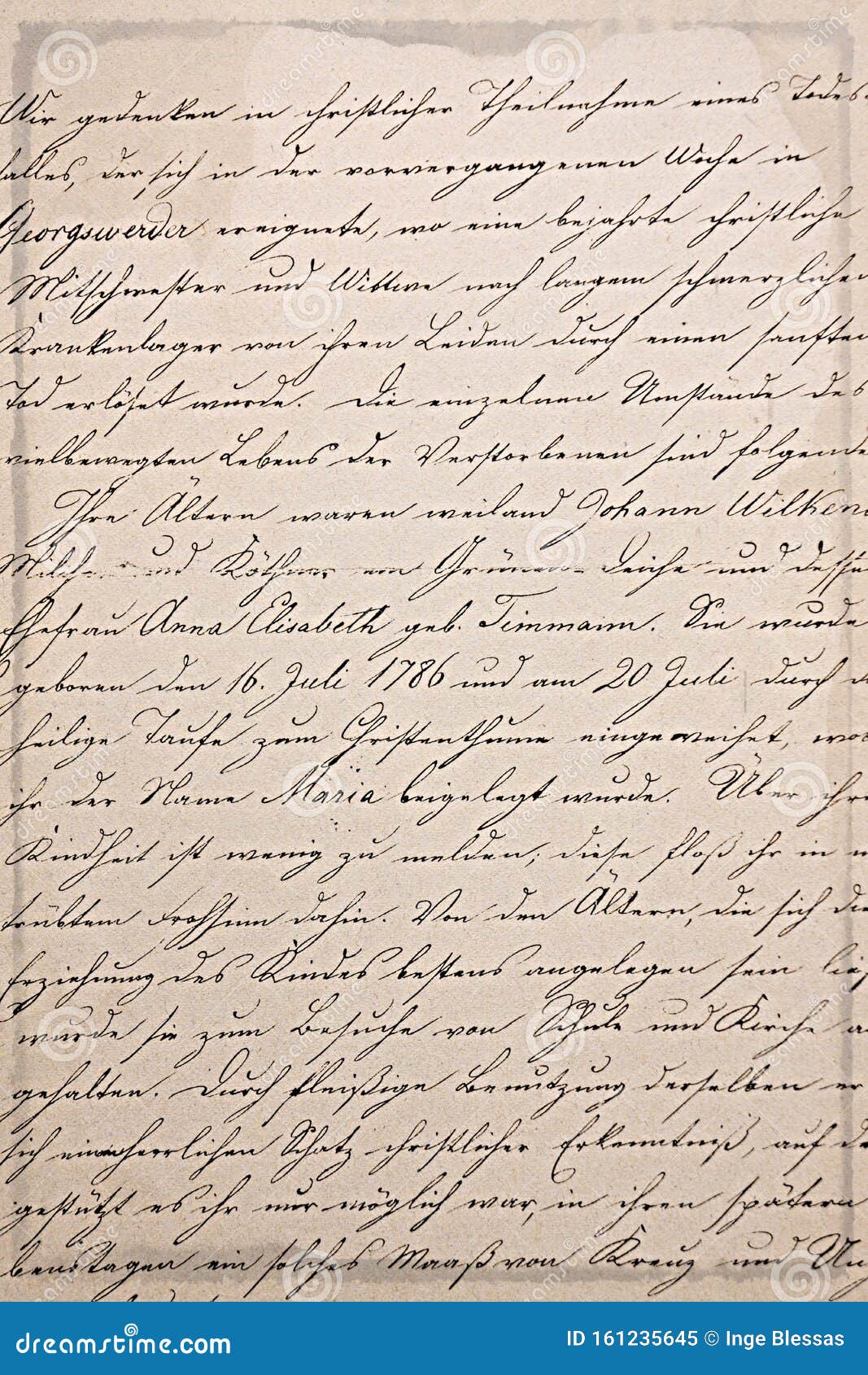 Distressed Antique Hand Written Letter on Sepia Paper Stock Image ...