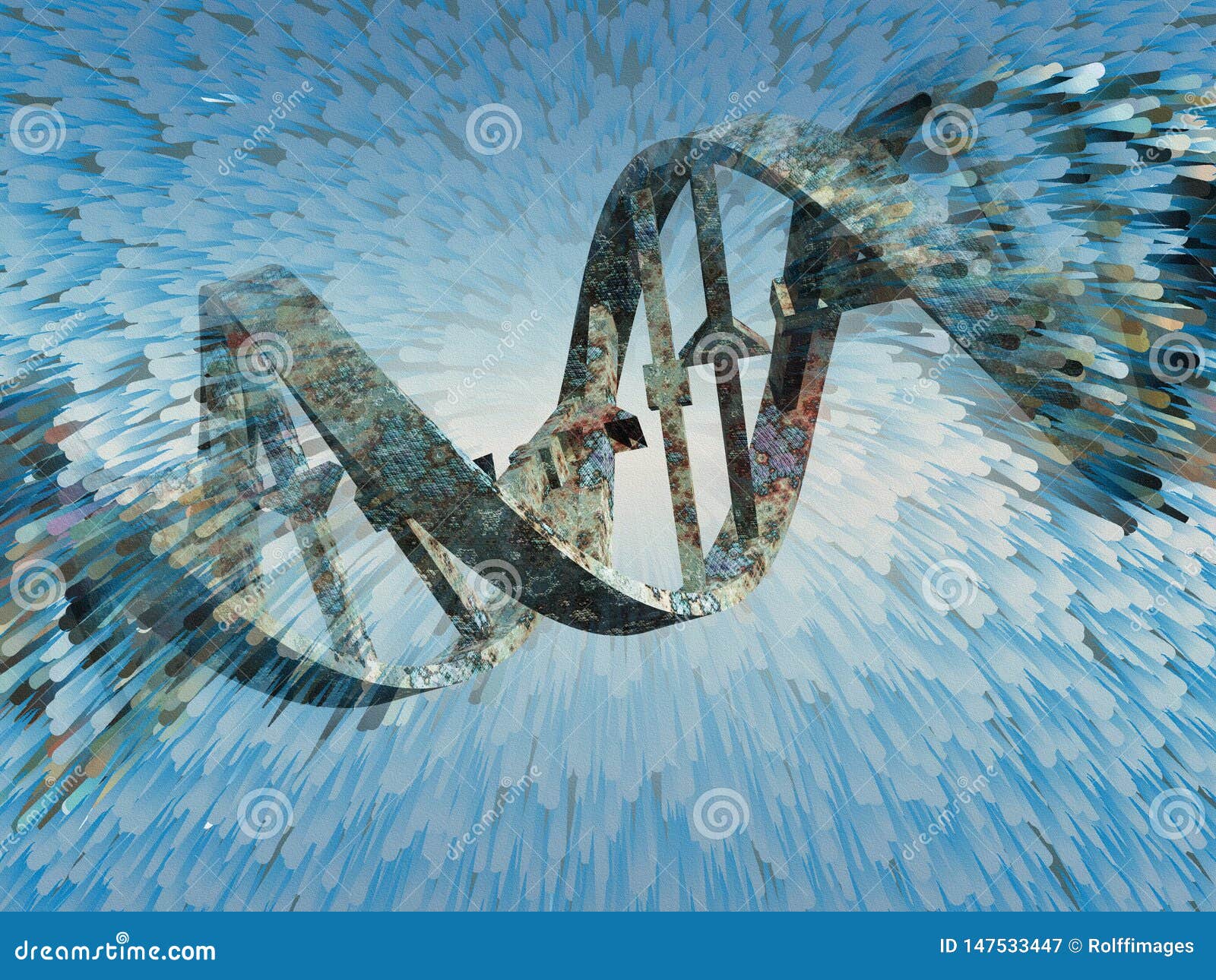 Damaged DNA strands stock illustration. Illustration of carcinogen ...